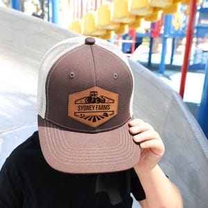 Kids Leather Patch Farming Hat,kids Cattle Farm Hat,kids Cow Farm Hat ...