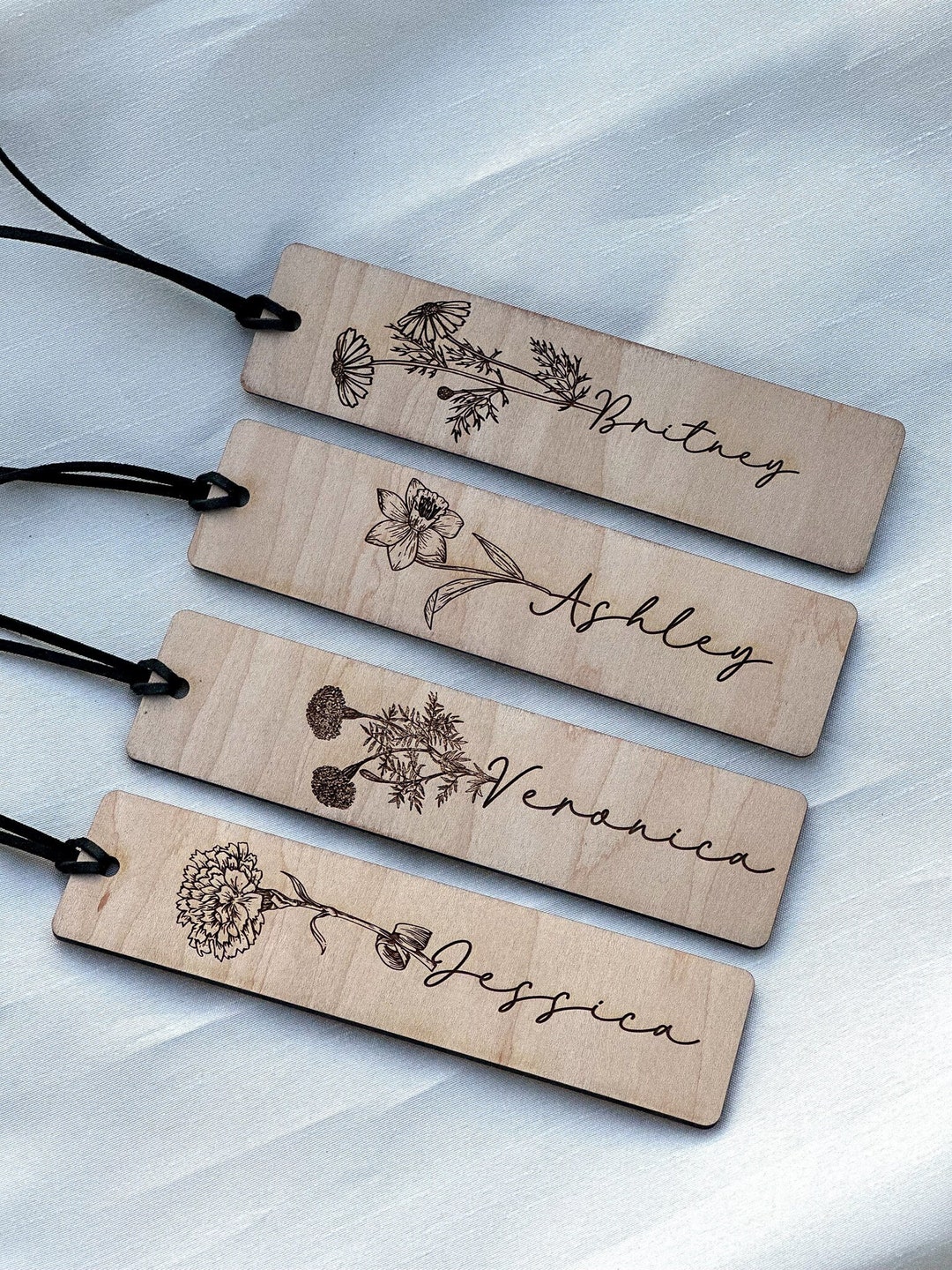 Birth Flower Bookmark, Booklover Gift,bookworm Gift,personalized Gift ...