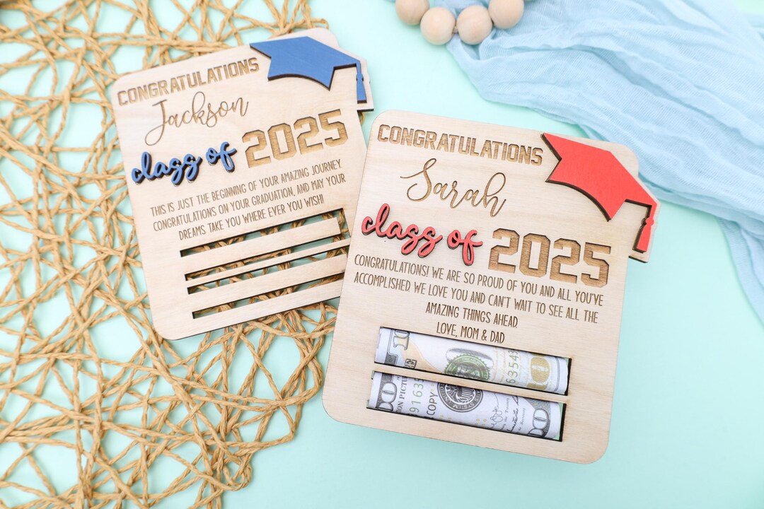 Personalized Graduation Money Holder, High School & College Grad Gift ...