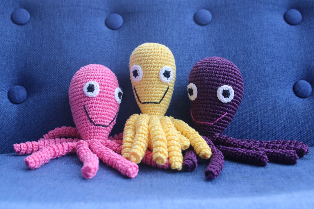 Crochet Octopus Toy for Preemies and Newborns, Hand Made, Amigurumi ...