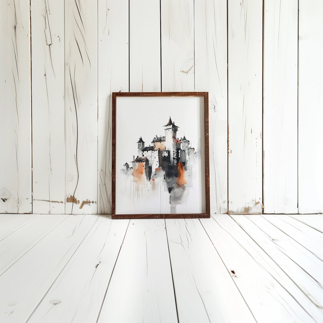 Castle Decor for Living Room Painting of Castle Wall Art for Bedroom ...