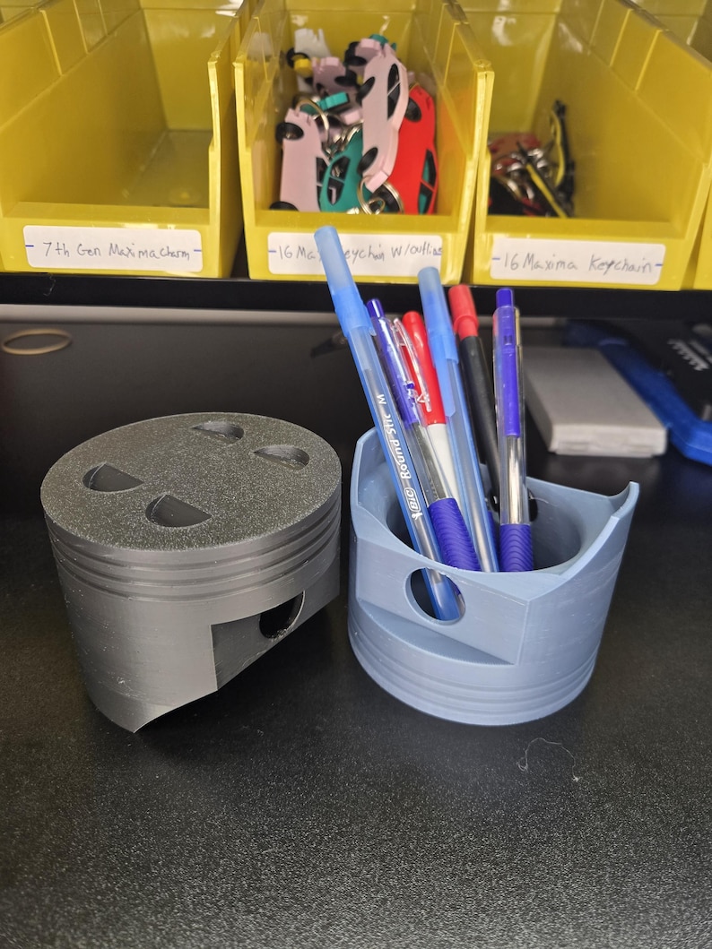 Engine Piston Desk Organizer: Automotive Pen Holder - Etsy