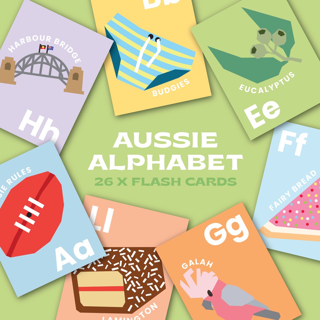 Aussie Alphabet Flashcards Australian Slang Alphabet Education Art ...