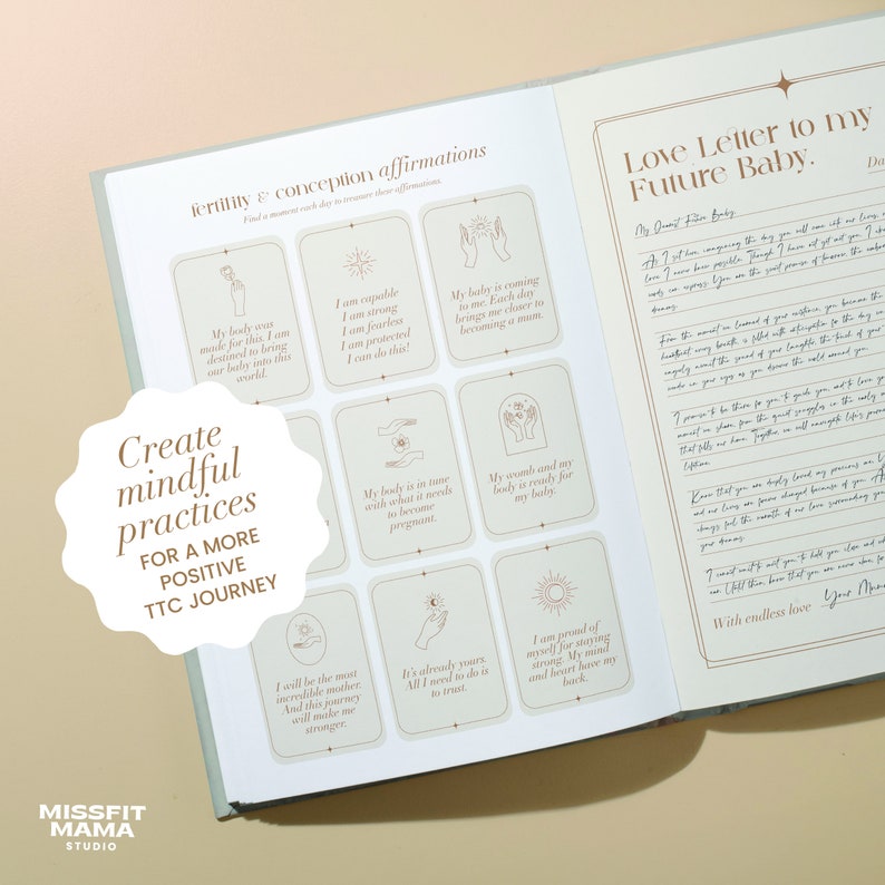 Mindful Ttc Journal Printable Fertility Planner TTC Chart Ovulation ...