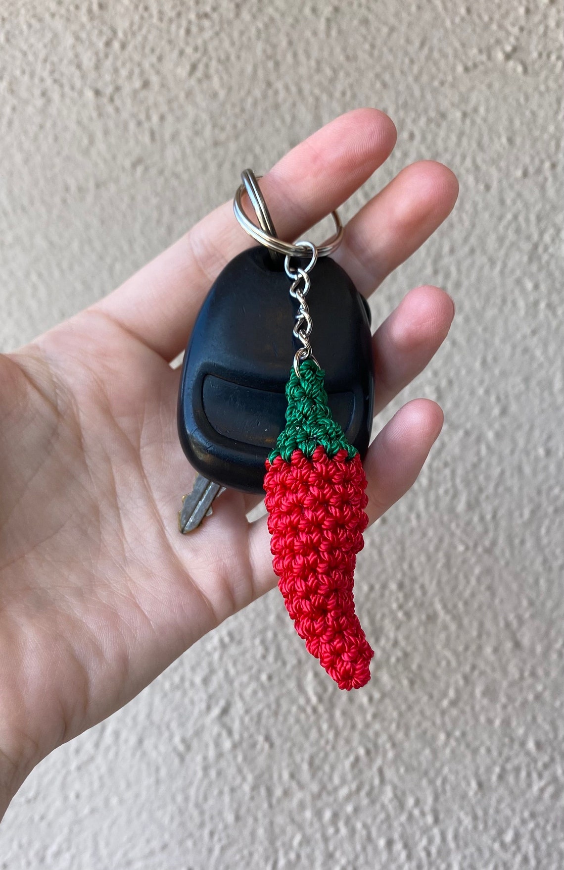 Chili Keychain Crochet PATTERN (no Sew/beginner Friendly) - Etsy