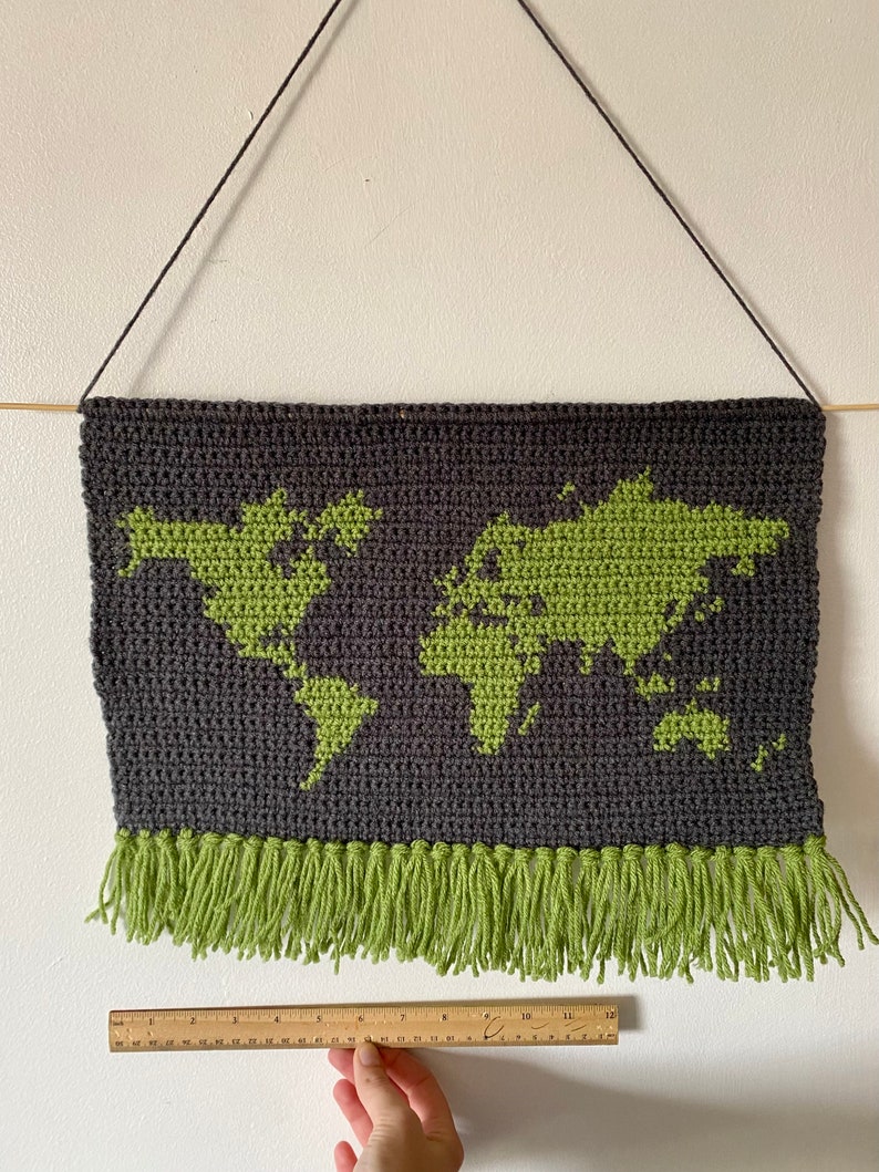 World Map Tapestry Crochet PATTERN - Etsy
