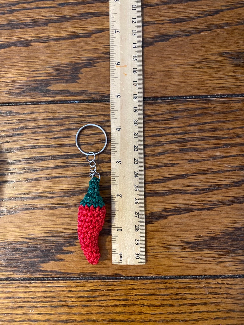 Chili Keychain Crochet PATTERN (no Sew/beginner Friendly) - Etsy