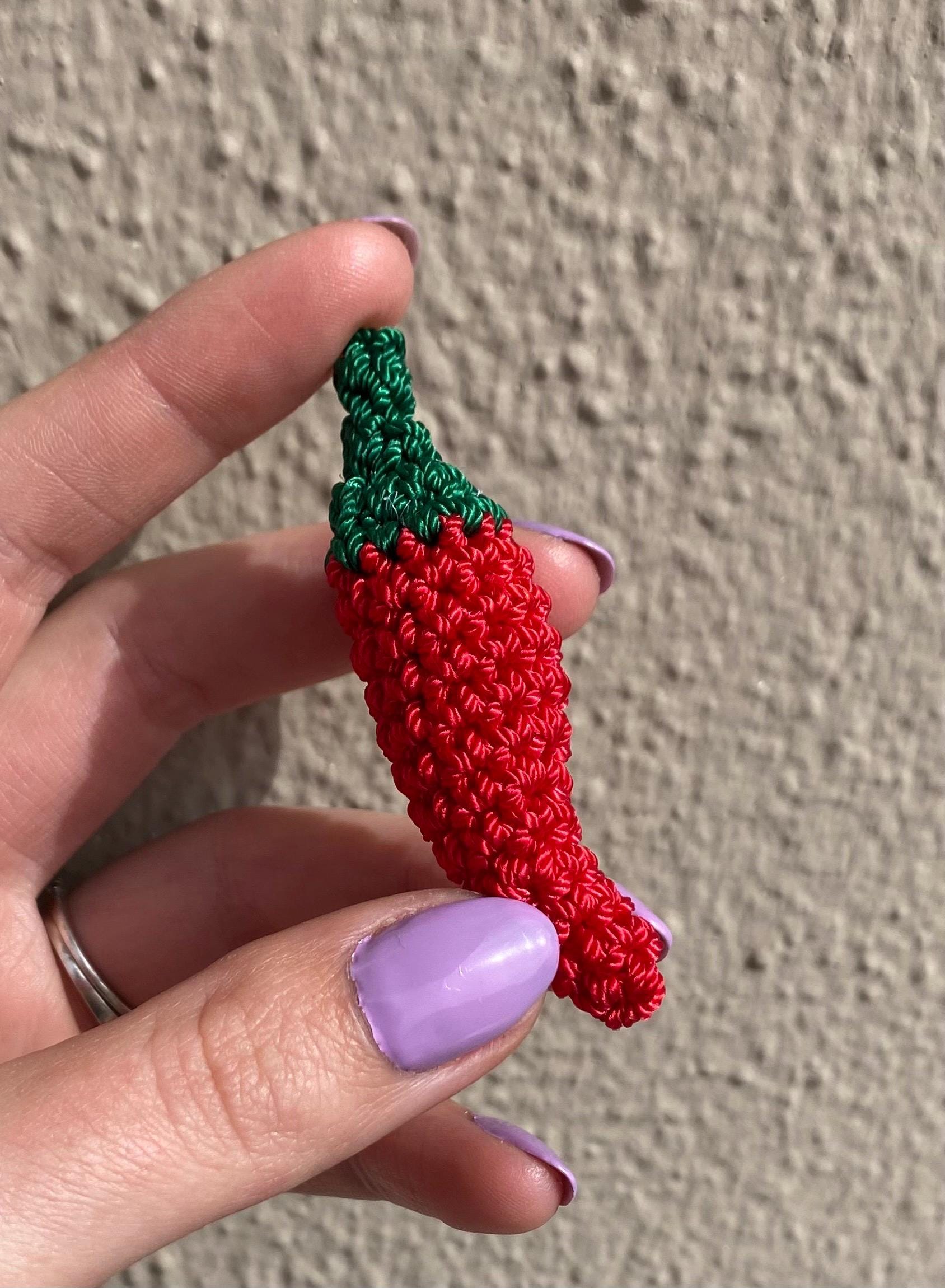 Chili Keychain Crochet PATTERN (no Sew/beginner Friendly) - Etsy