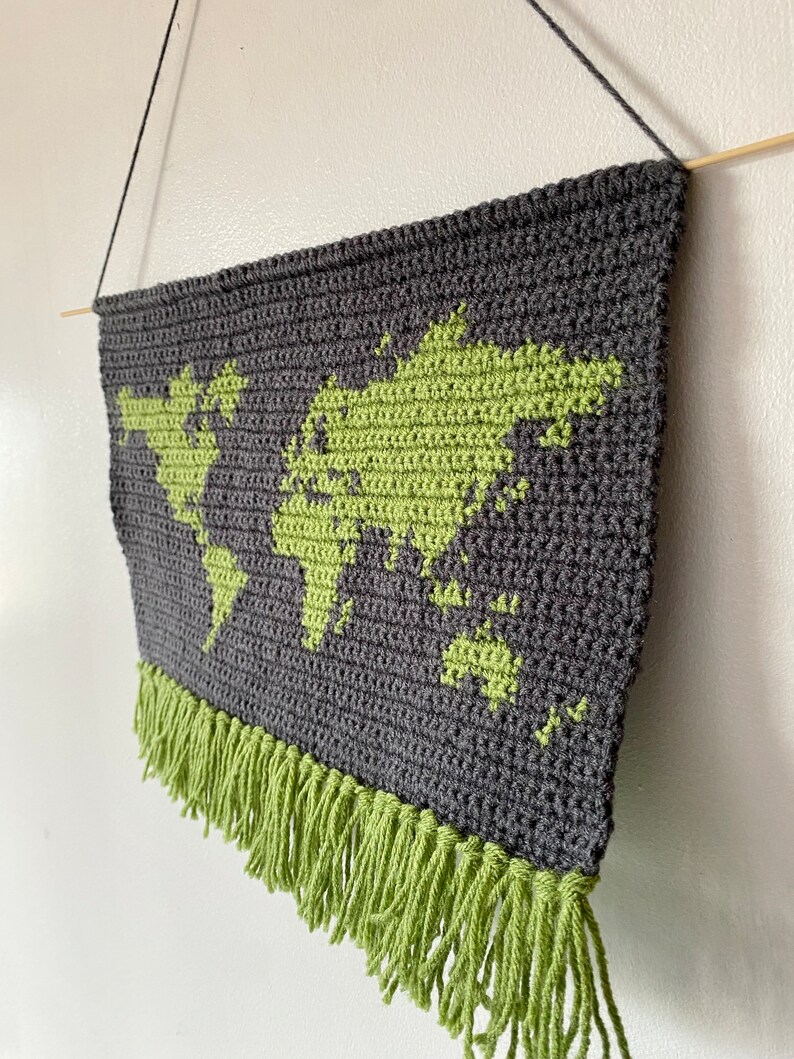 World Map Tapestry Crochet PATTERN - Etsy
