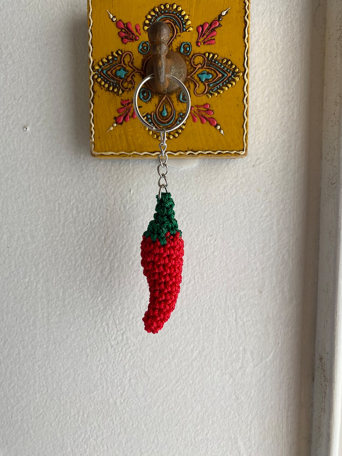 Chili Keychain Crochet PATTERN (no Sew/beginner Friendly) - Etsy