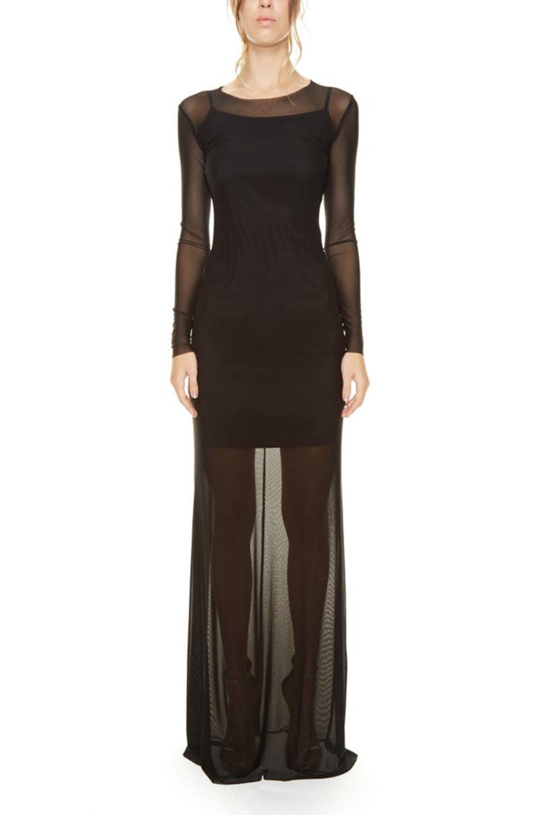 Sheer Soft Tulle Mesh Long Sleeve Long Length Dress - Etsy
