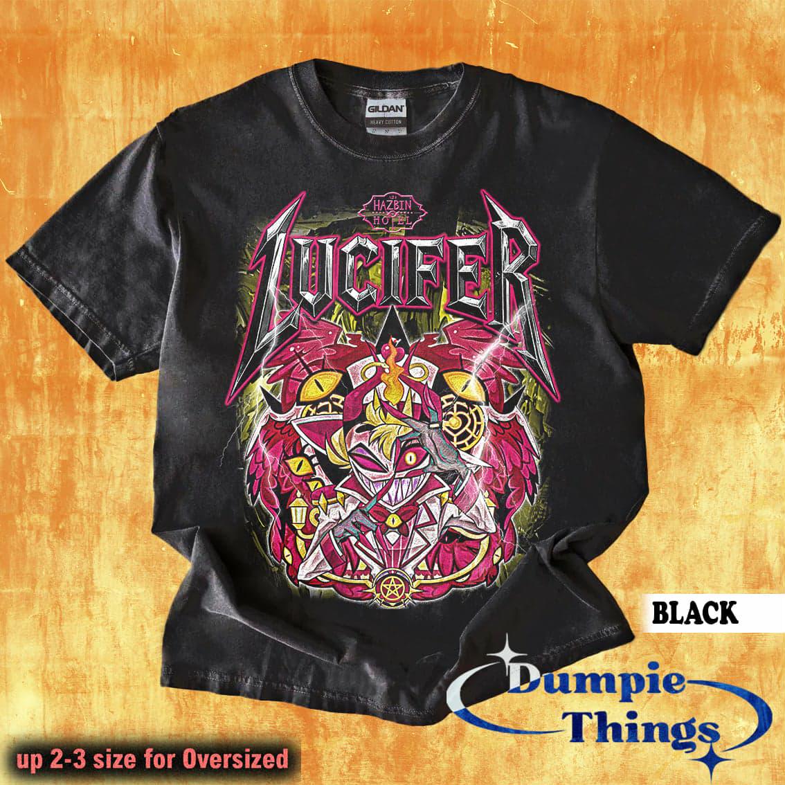 Vintage Wash Lucifer Hazbin Hotel Retro Fanmerch T-shirt, Hazbin Hotel ...