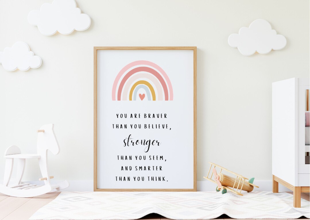 You Are Braver Than You Think Printable Wall Art - Etsy