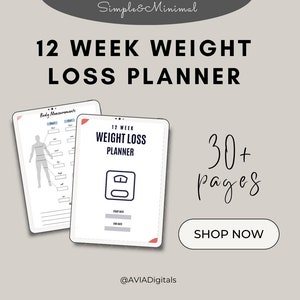 Comprehensive 12 Week Weight Loss Tracker | Inspirational - Etsy