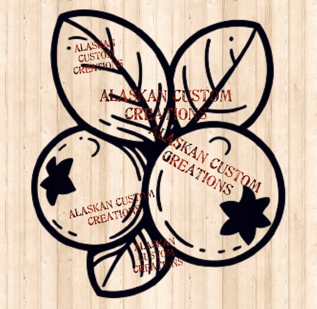 Blueberry Bunch Simple Outline Digital Image PDF/PNG/SVG - Etsy