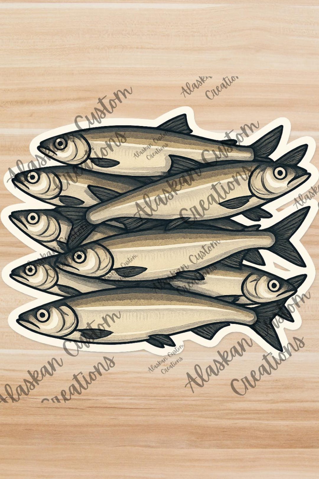 Alaska Hooligan Fish Logo Digital Download | Candlefish Illustration ...