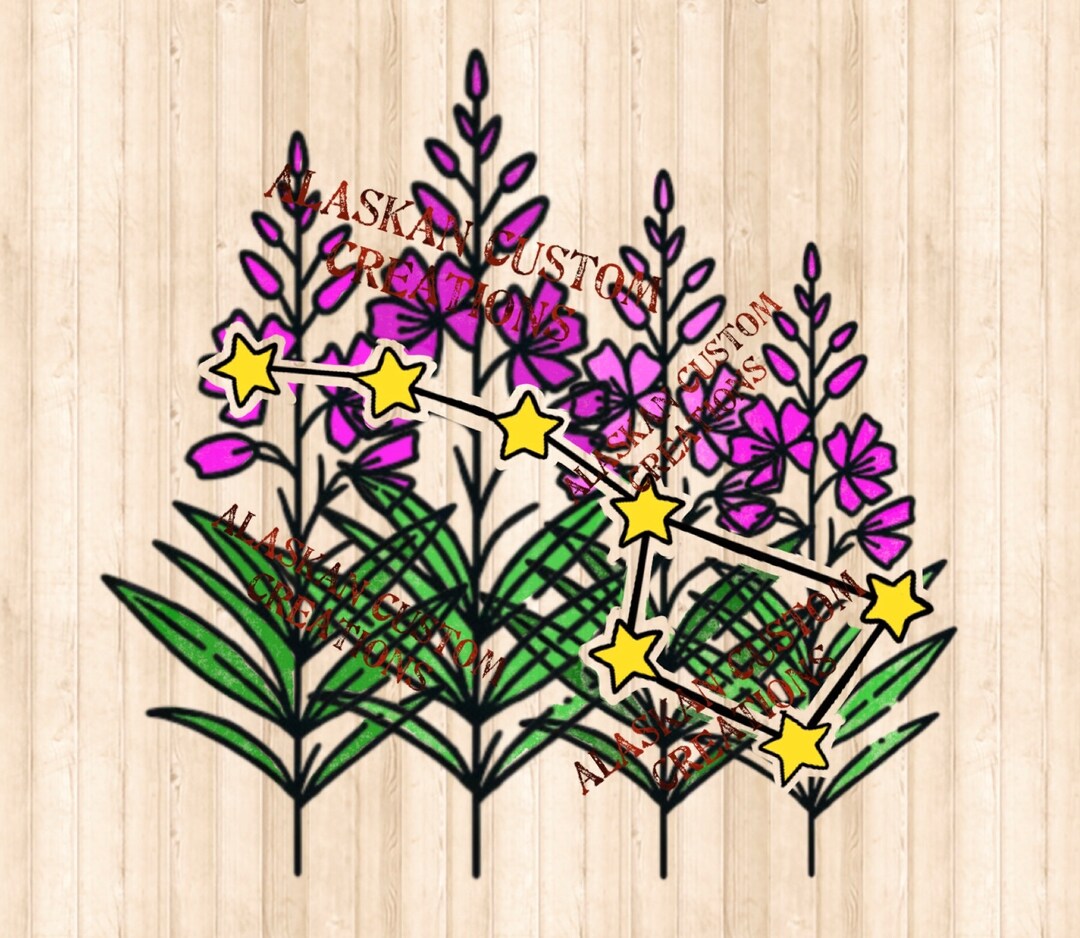 Alaska Big Dipper Fireweed Background Color Digital Image PDF PNG SVG ...