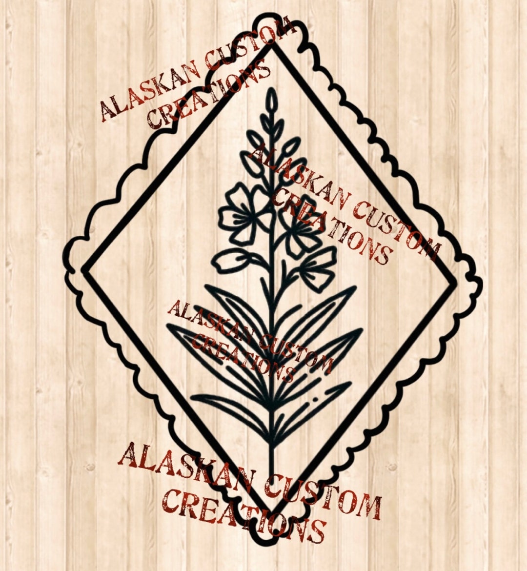 Alaska Stamp Fireweed Outline Digital Image PDF PNG SVG - Etsy