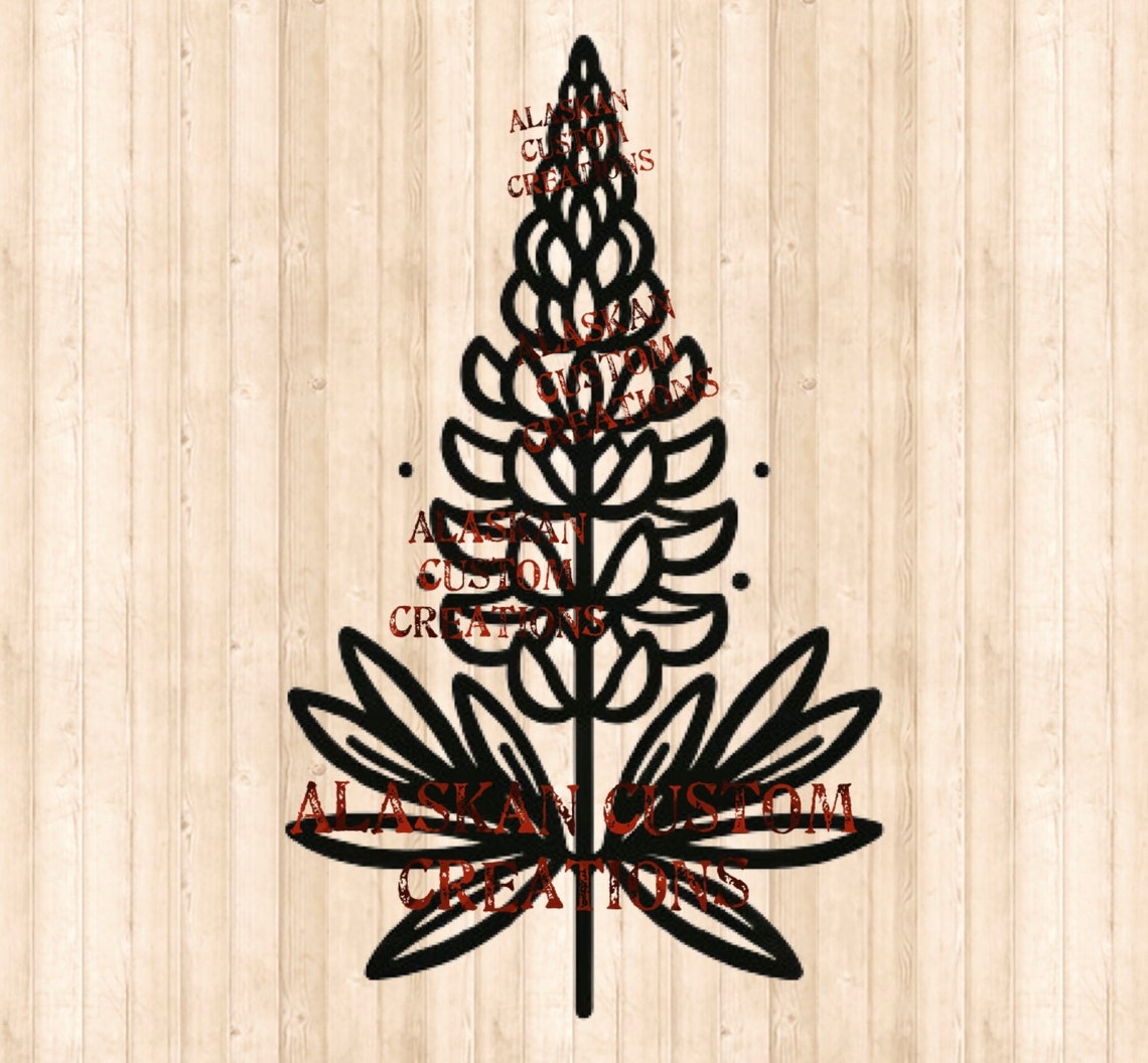 Simple Lupine Outline Alaskan Wildflower Digital Image PDF/PNG/SVG - Etsy