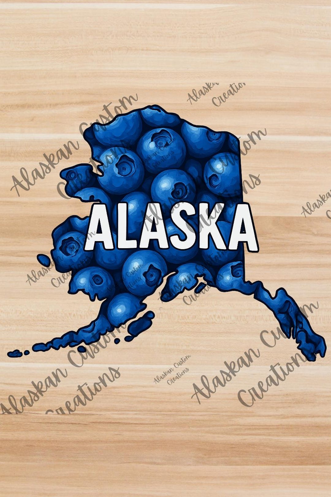 Alaska Blueberry Logo Digital Download | Alaska State Outline Art ...