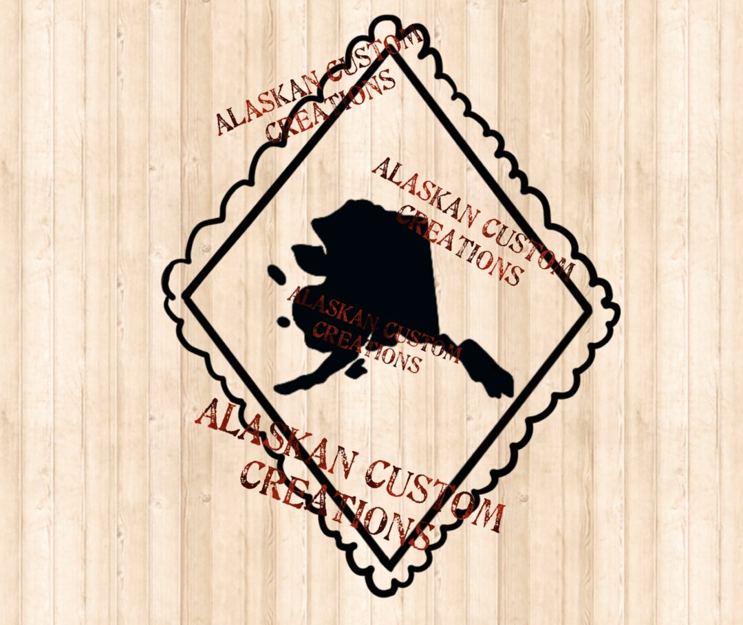 Alaska Stamp State Outline Digital Image PDF PNG SVG - Etsy