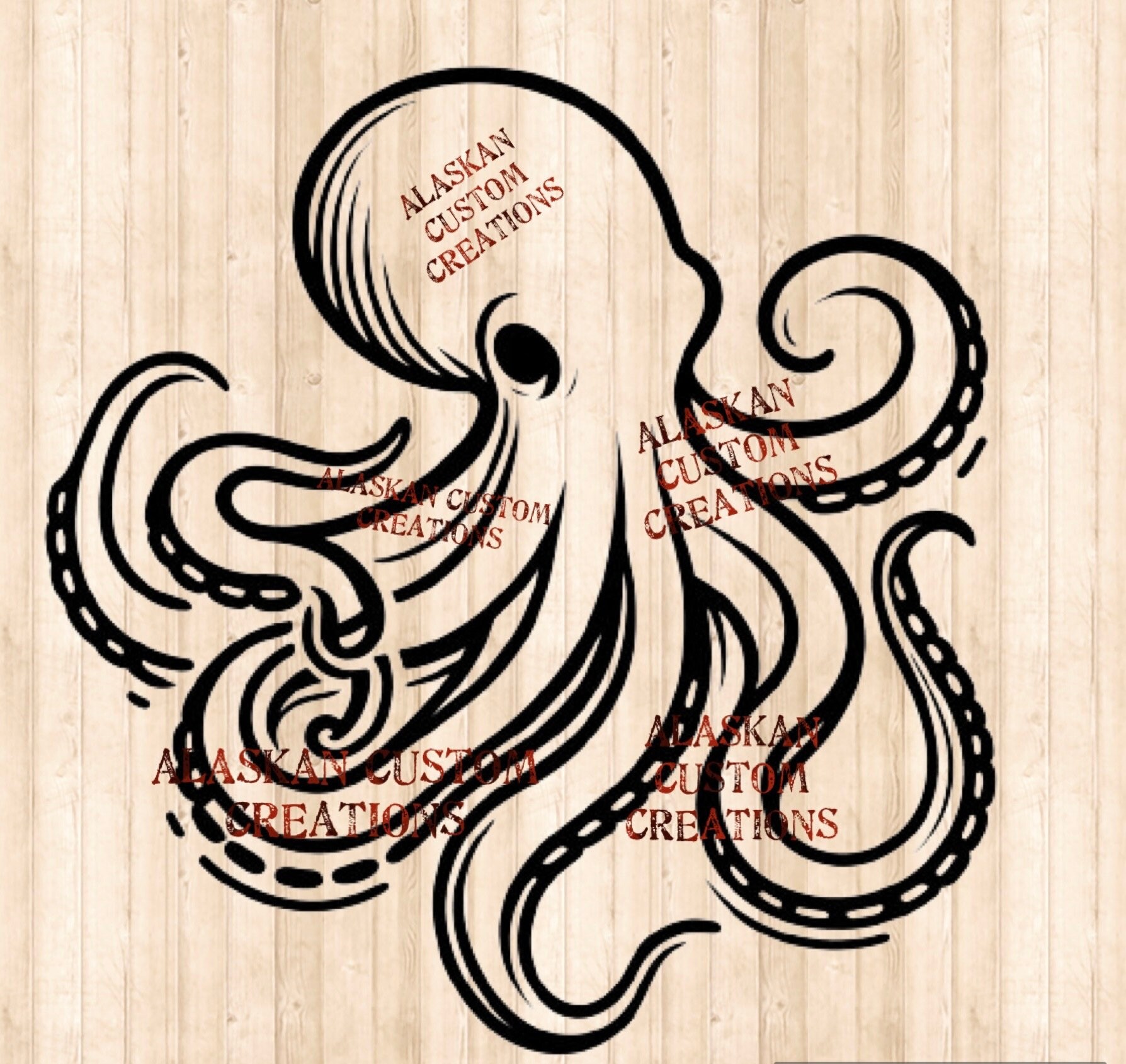 Octopus Simple Outline Digital Image PDF/PNG/ SVG Laser Engraving - Etsy