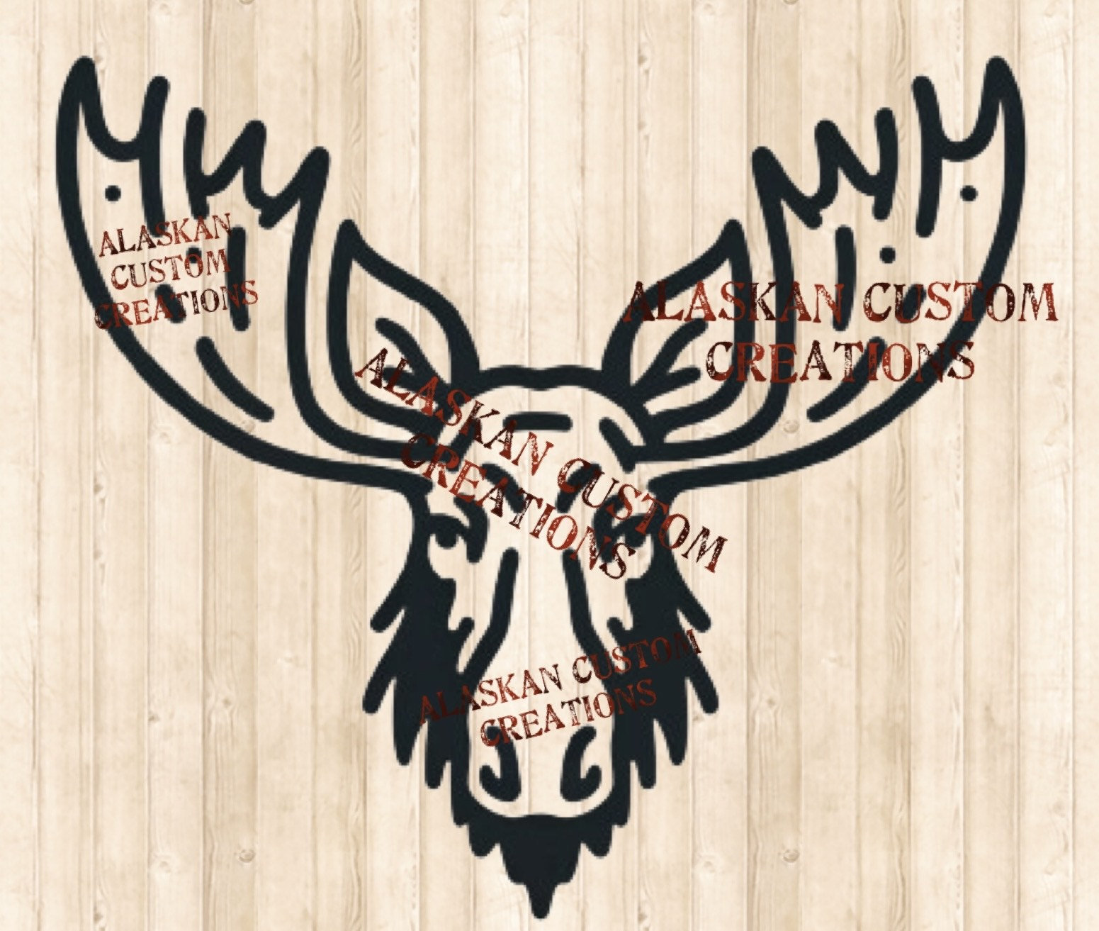 Alaskan Moose Head Simple Outline Digital Image PDF/PNG/SVG - Etsy