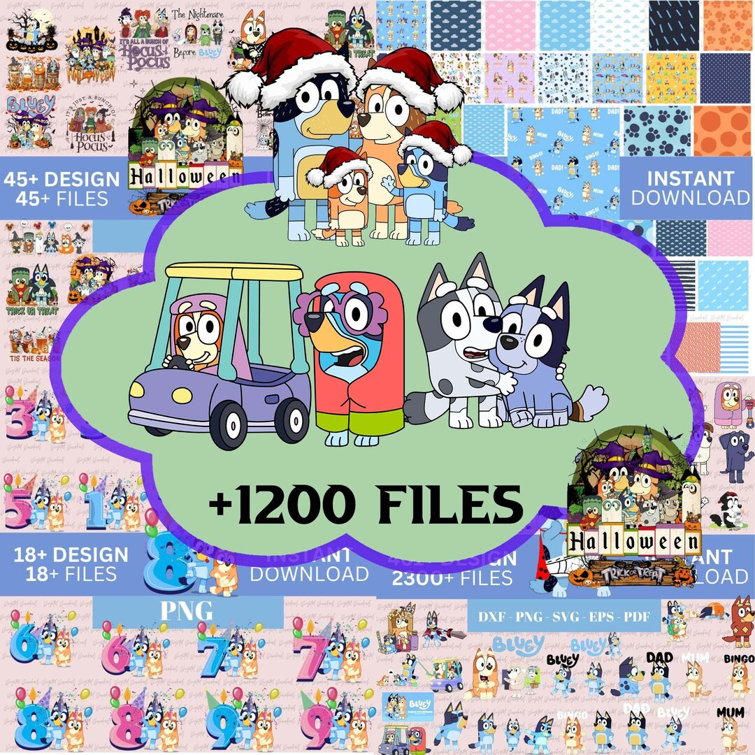 1200+ Blue Dog Svg Bundle, Svg Png, Blue Dog Family, Blue Dog Birthday ...