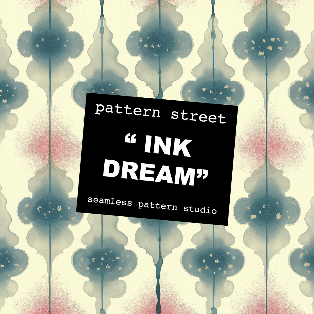 INK DREAM Seamless Repeating Pattern - Inky, Washy, Artistic Batik ...
