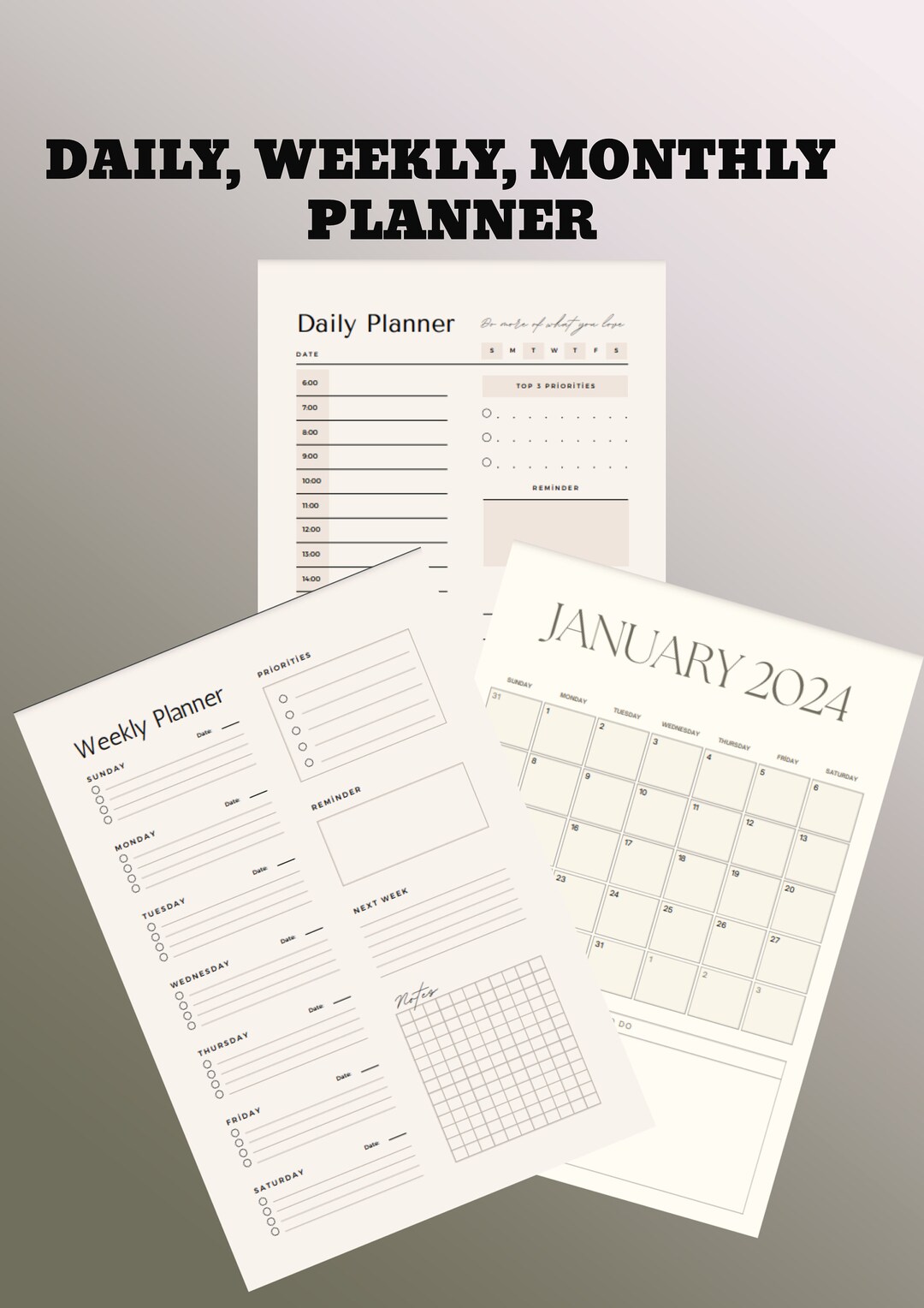 Ultimate Printable Planner All-in-one Daily, Weekly, Monthly Agenda ...