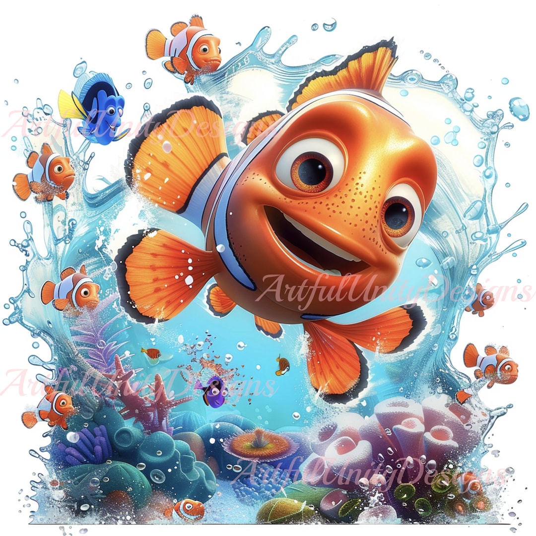 Clownfish Png, Finding Nemo Png, Cute Finding Nemo Clipart for Cricut ...