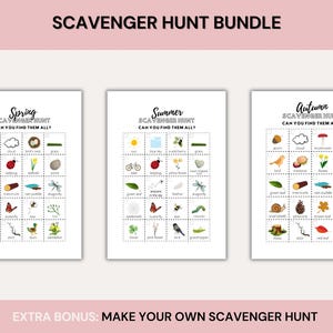 Nature Scavenger Hunt Bundle, Outdoor Activity, Outdoor Nature ...
