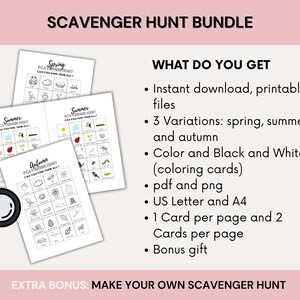 Nature Scavenger Hunt Bundle, Outdoor Activity, Outdoor Nature ...