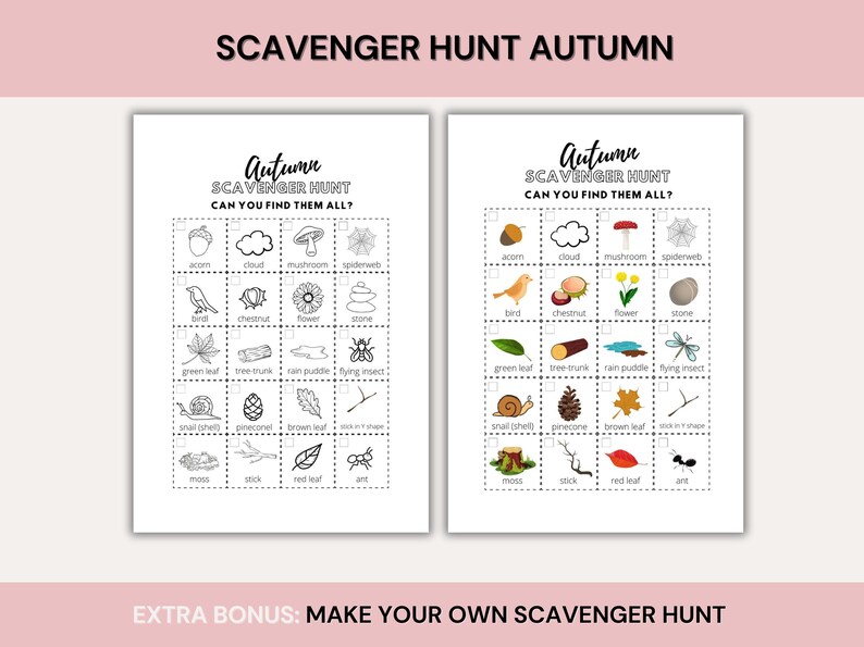 Printable Autumn Scavenger Hunt for Kids | Fall Activity for Families ...