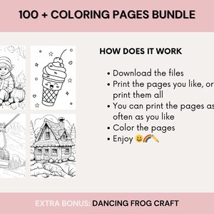 Coloring Pages Set, 100+ Seasonal Coloring Pages Bundle, Winter, Autumn ...