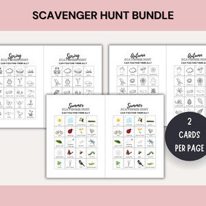 Nature Scavenger Hunt Bundle, Outdoor Activity, Outdoor Nature ...