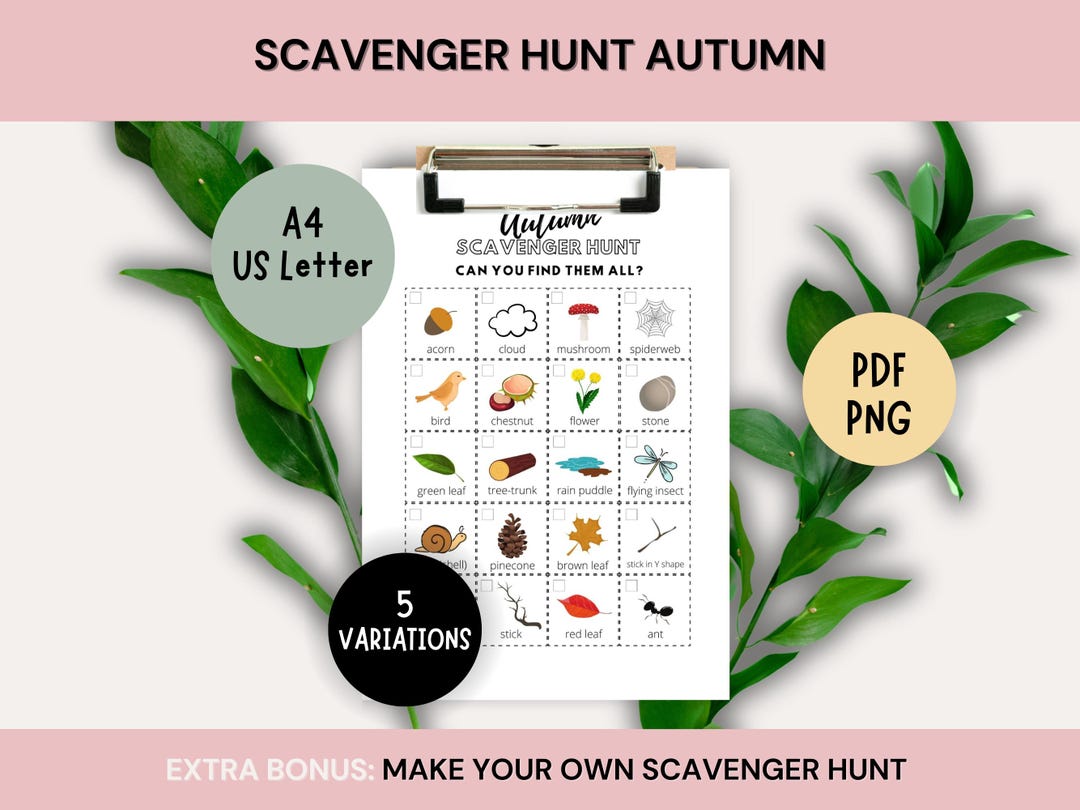 Printable Autumn Scavenger Hunt for Kids | Fall Activity for Families ...