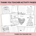 Thank You Teacher Gift, Printable Thank You Teacher Activity Booklet ...