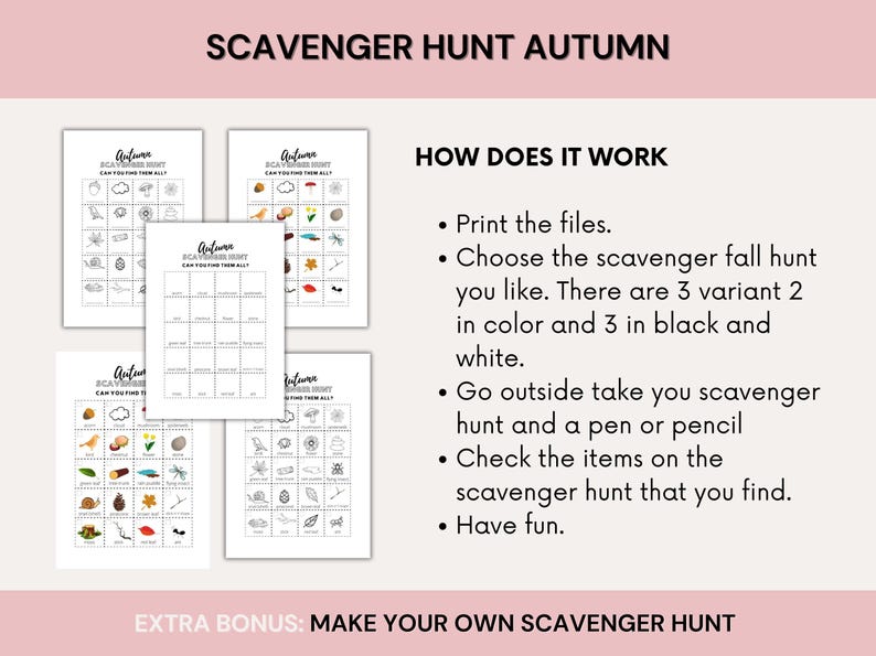 Printable Autumn Scavenger Hunt for Kids | Fall Activity for Families ...