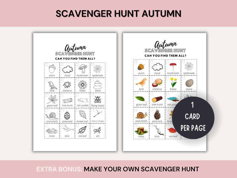 Printable Autumn Scavenger Hunt for Kids | Fall Activity for Families ...