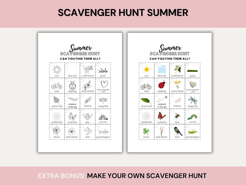 Nature Scavenger Hunt Printable, Outdoor Treasure Hunt, Scavenger Hunt ...