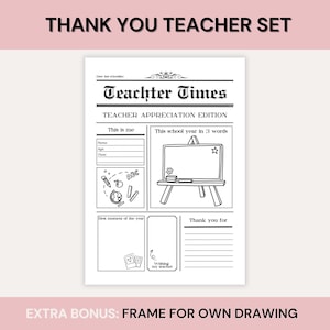 Teacher Appreciation Printable Kit | End of School Year Gift for Kids ...