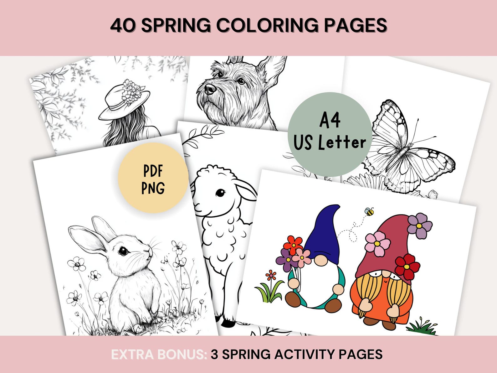 Spring Coloring Pages, Springtime Coloring Sheets for Kids, Teens and ...