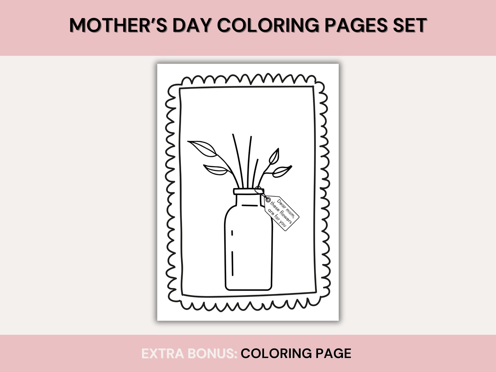 Mother's Day Coloring Pages for Kids | Printable Gift for Mom ...