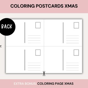 Printable Christmas Coloring Cards, DIY Holiday Craft for Kids, 8 ...