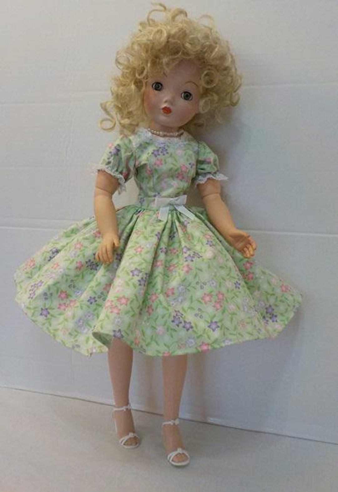 Green Lilly Print Dress Set Will Fit 21 Cissy, 20 Betty Boop Madame ...