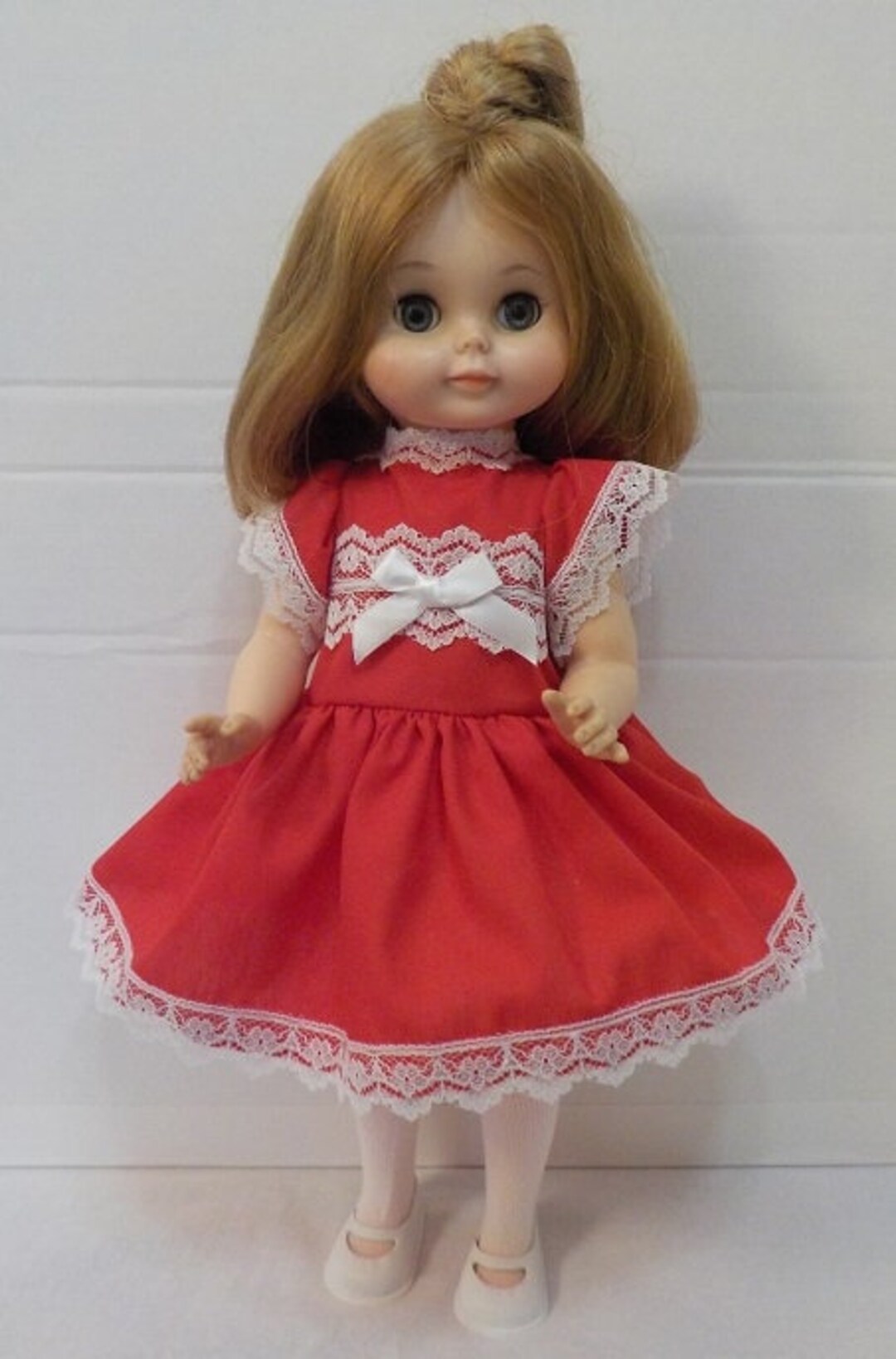 Doll Clothes ~ Red Lacy Dress and Under Panties for 14” American Character Tressy Pre-teen ~ NO ...