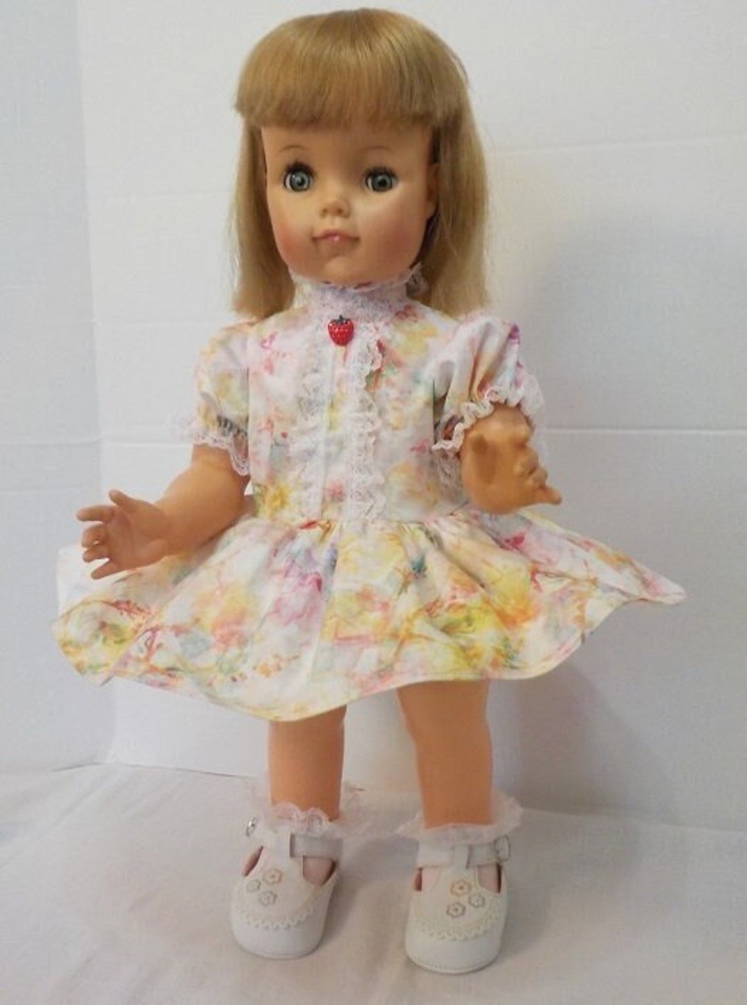 Doll Clothes ~ Calico Dress and Under Panties for 19” Ideal Goody Two ...