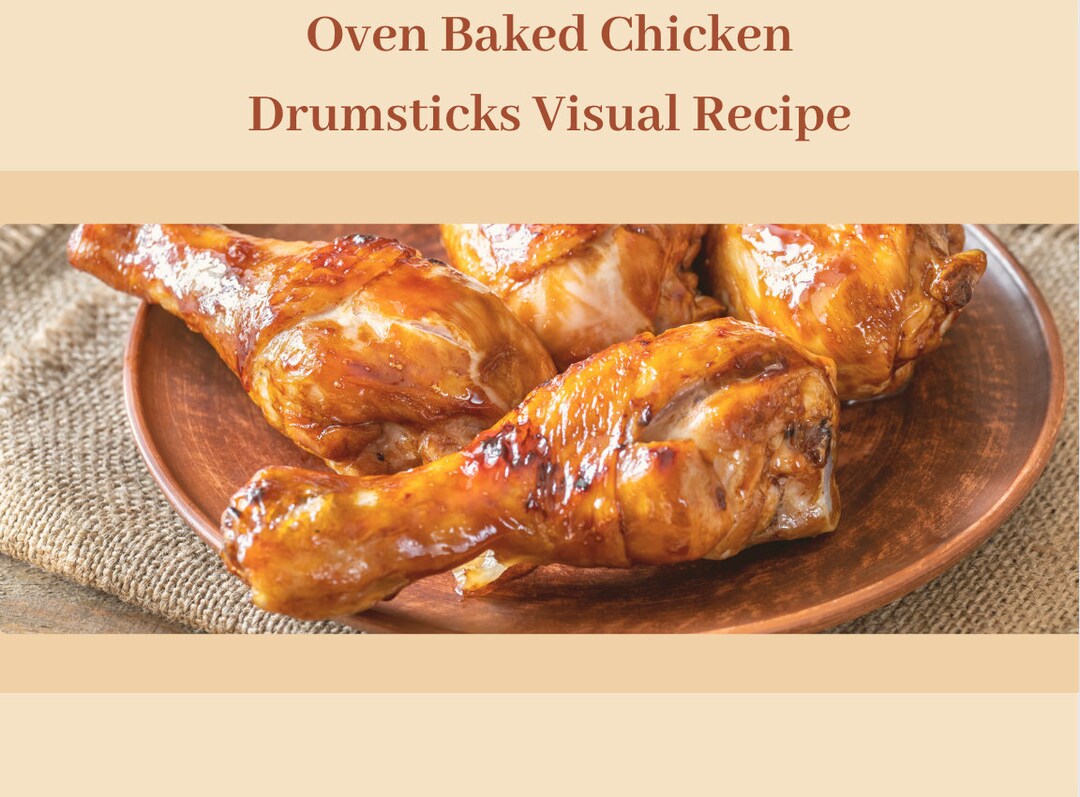 Oven Baked Chicken Drumsticks Visual Recipe Card Step-by-step Guide All ...