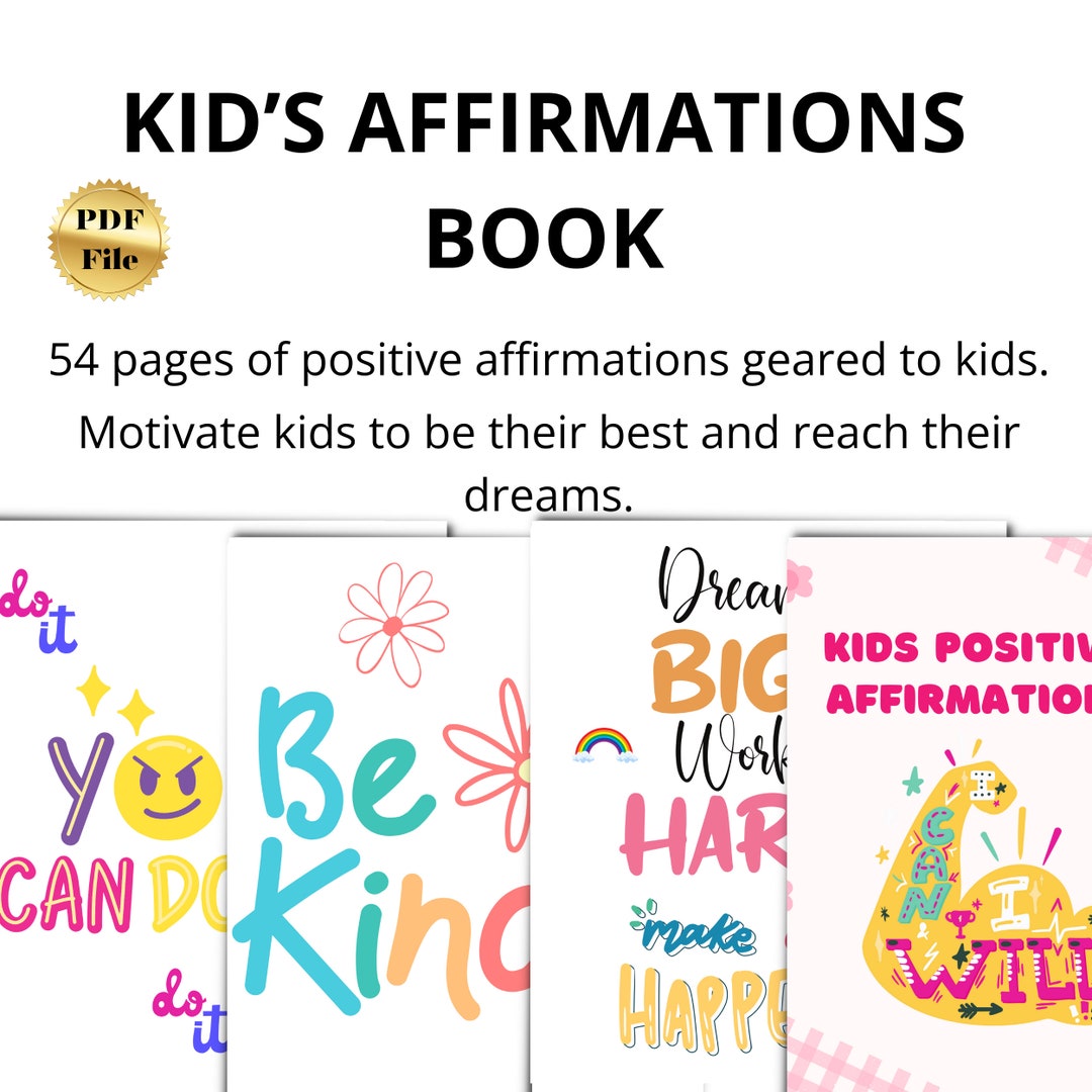 Kid’s Positive Affirmation Book. Keep Kids Thinking Positively About ...